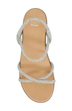 Dune London Levia Slingback Platform Sandal - Silver