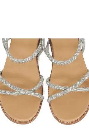 Dune London Levia Slingback Platform Sandal - Silver