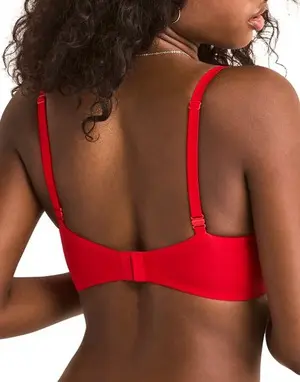 ADORE ME Natalya Push Up Plunge Bra - Bright Red