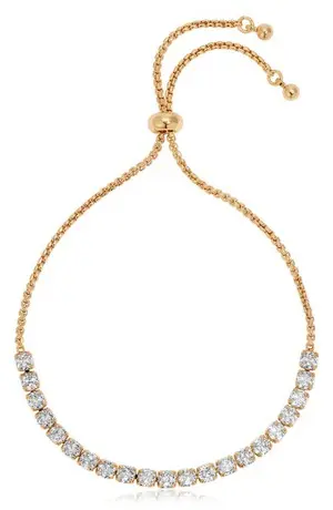 Ettika Cubic Zirconia Slider Bracelet - Gold