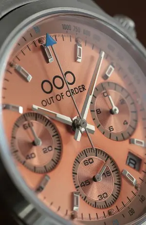 OUT OF ORDER Sporty Chronograph Bracelet Watch - Peach