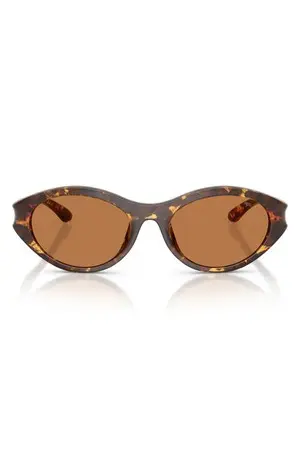 DIESEL® Oval Sunglasses - Havana/ Solid Brown