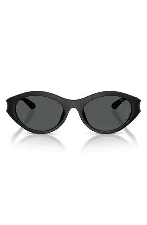 DIESEL® Oval Sunglasses - Matte Black/ Dark Grey