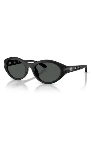 DIESEL® Oval Sunglasses - Matte Black/ Dark Grey