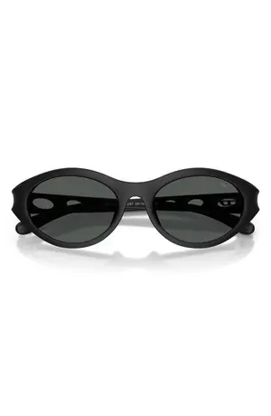 DIESEL® Oval Sunglasses - Matte Black/ Dark Grey
