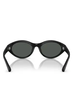 DIESEL® Oval Sunglasses - Matte Black/ Dark Grey