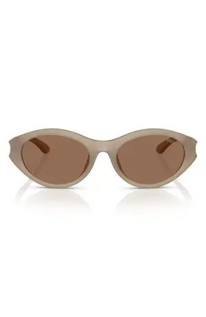 DIESEL® Oval Sunglasses - Opal Transpar Grey/ Dark Brown