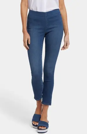 NYDJ Ankle Slit Pull-on Jeans - Rio Rapids