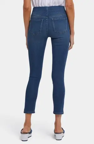 NYDJ Ankle Slit Pull-on Jeans - Rio Rapids