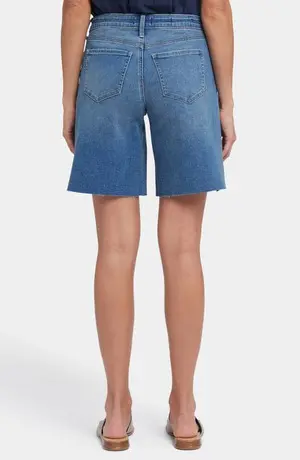 NYDJ Naomi Relaxed Raw Hem Denim Shorts