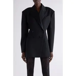 Givenchy Pleated Back Wool Smoking Jacket - Black