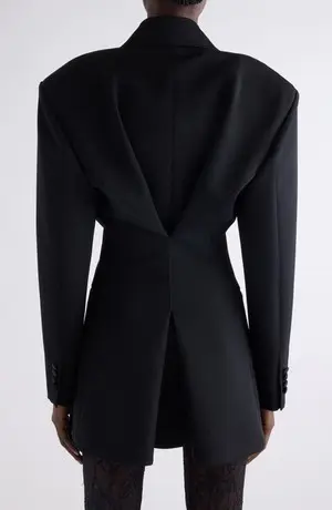 Givenchy Pleated Back Wool Smoking Jacket