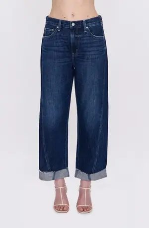 PISTOLA Kacey Cuffed High-waist Boyfriend Jeans