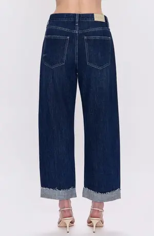 PISTOLA Kacey Cuffed High-waist Boyfriend Jeans