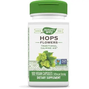 NATURE'S WAY Hops Flowers 100 Capsules - One-color