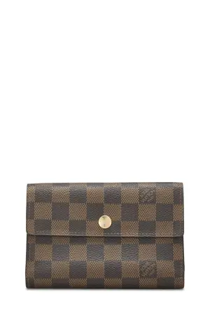 LOUIS VUITTON Damier Ebene Porte Tresor - Brown