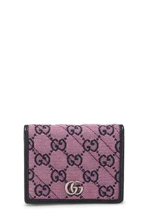 Gucci Gg Canvas Marmont Compact Wallet - Pink