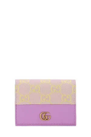 Gucci Gg Canvas Marmont Compact Wallet - Pink