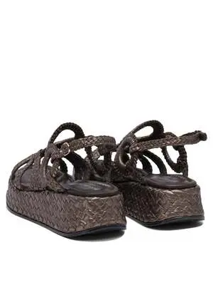 PONS QUINTANA Woven Leather Sandals