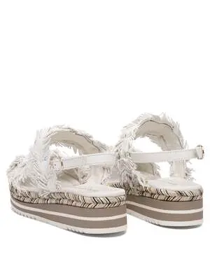 PONS QUINTANA Leather Sandals - White