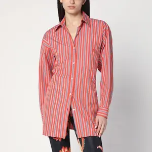 Etro Striped Cotton Shirt With Knot Detail