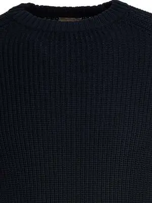 RAKKI Crew-neck Cotton Sweater - Blue