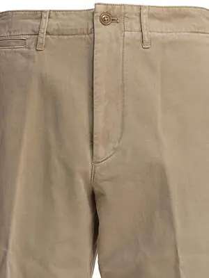 ALEX MILL Straight-leg Cotton Trousers - Beige
