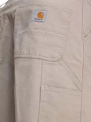 Carhartt Work In Progress Single Knee Dearborn Cotton Canvas Shorts - Beige