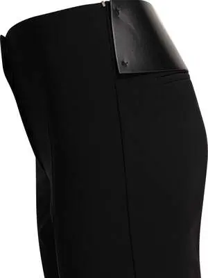 Max Mara Flared Trousers With Leather Belt