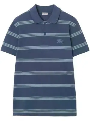 Burberry Striped Cotton Polo Shirt