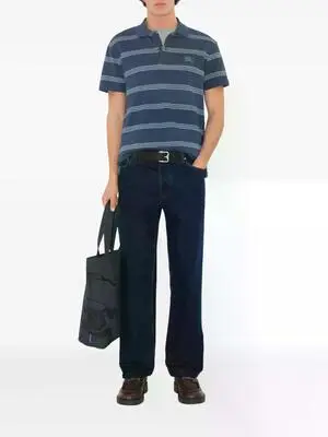 Burberry Striped Cotton Polo Shirt