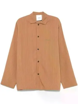 Nanushka Pinstriped Shirt - Brown