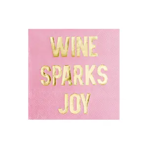 JOLLITY & CO Wine Themed Cocktail Napkins - Wine Sparks Joy
