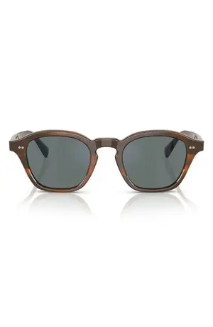 Oliver Spencer 48mm Square Sunglasses - Sycamore / Regal Blue