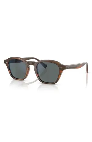 Oliver Spencer 48mm Square Sunglasses - Sycamore / Regal Blue