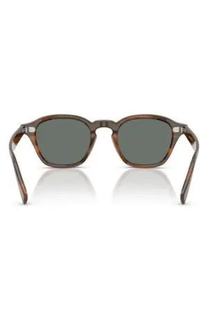 Oliver Spencer 48mm Square Sunglasses - Sycamore / Regal Blue