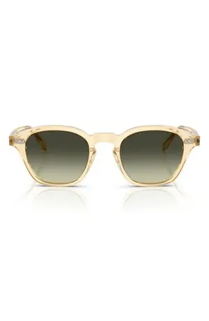 Oliver Spencer 48mm Square Sunglasses - Yellow Beige/ G-15 Gradient