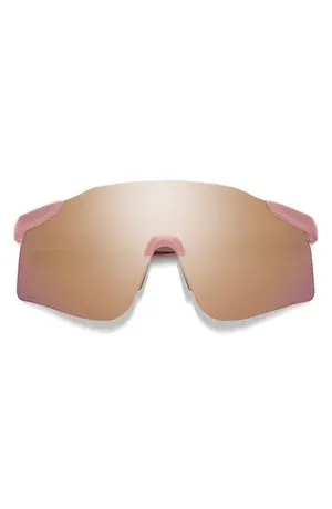 SMITH Smith Optics Defy 135mm ChromaPop™ Polarized Shield Sunglasses Matte Chalk Rose / Rose Gold