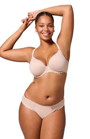 Simone Perele Subtile 3d Underwire Plunge Bra - Peau Rose
