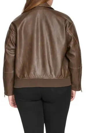 LEVI'S Faux Leather Jacket - Saddle