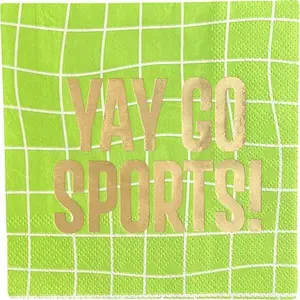 JOLLITY & CO Sports Themed Cocktail Napkins - Yay Go Sports