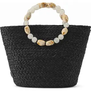 Helen Kaminski Nacre Basket Bag - Charcoal/ Natural