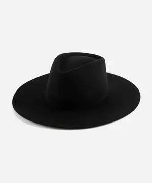 Gigi Pip Dakota Wide Brim Felt Hat - Black