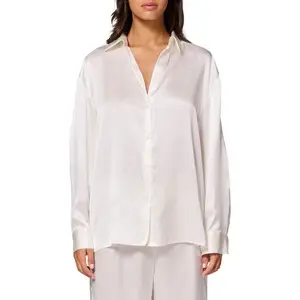 Simone Perele Love Me Silk-blend Button-up Shirt - Ivory