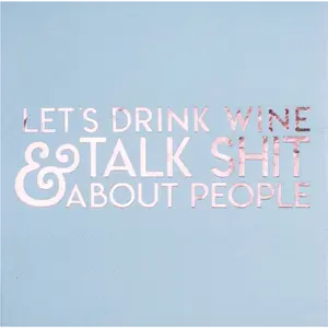 JOLLITY & CO Cocktail Themed Cocktail Napkins - Let's Drink Wine