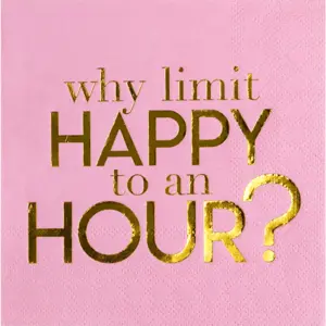 JOLLITY & CO Cocktail Themed Cocktail Napkins - Why Limit Happy To An Hour?