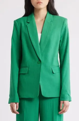 TAHARI ASL One-button Blazer - Clover