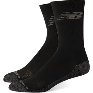NEW BALANCE 2-pack Performance Crew Socks - Black