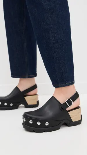 Sorel Roam'n Rvt Clogs - Black/black