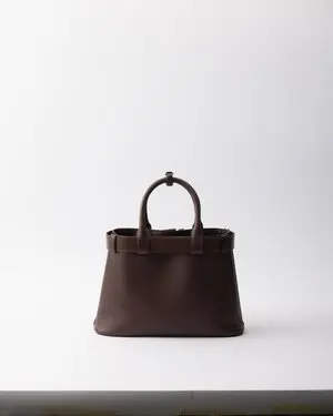Prada Buckle Small Leather Handbag - Brown